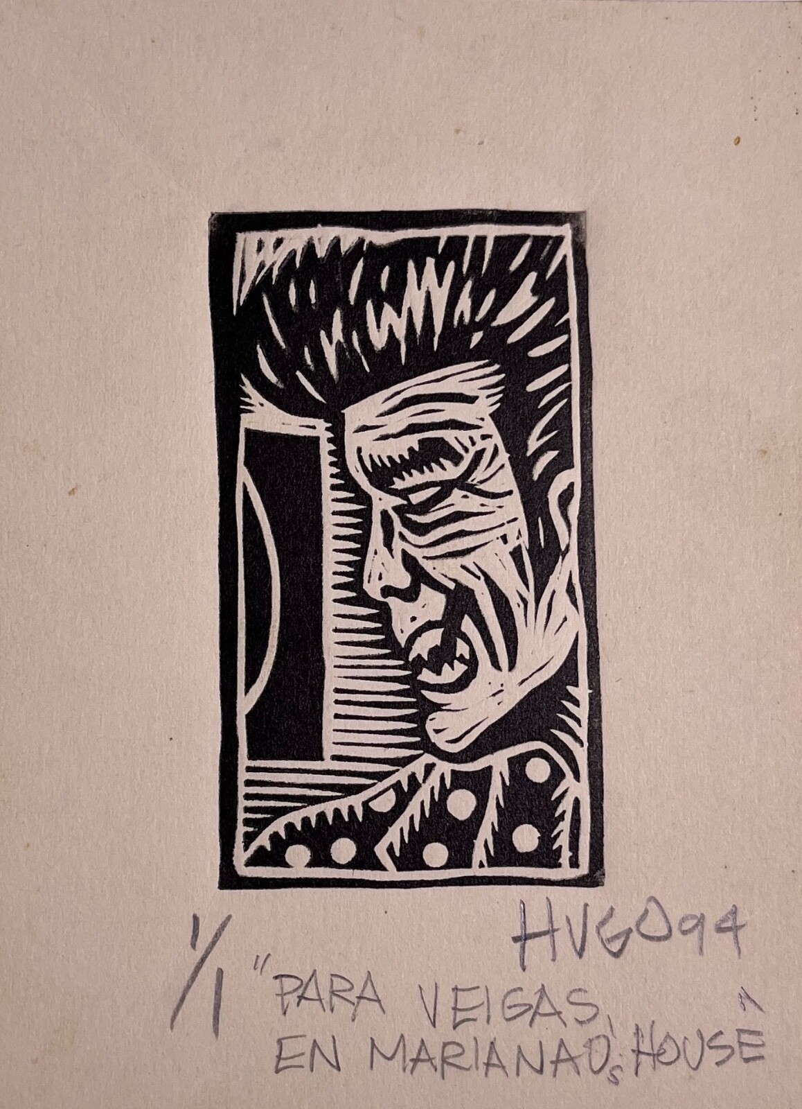 HUGO AZCUY CASTILLO. 1994. Xylography. Contemporary Art. Cuban Art ...