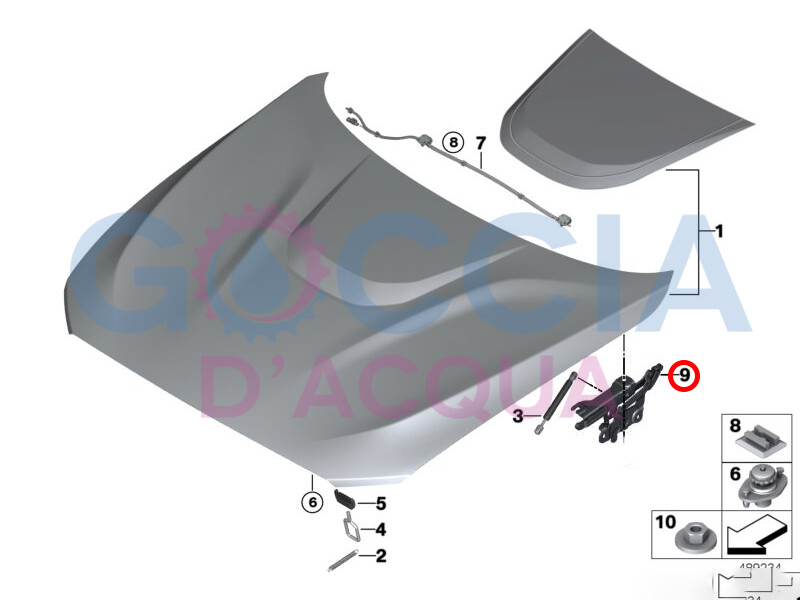 Genuine BMW 1' 2' 3' 4' F20 F21 F22 F87 F23 Left Engine Hood Hinge ...