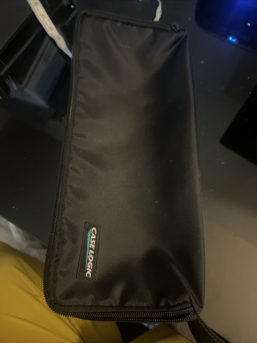 Case Logic Cassette Zippered Storage Case 15 Slots Black W/ Hand Strap ...