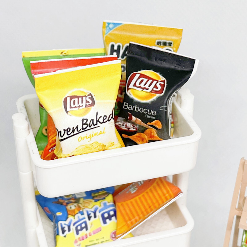10PC 1:12 Scale Dollhouse Miniatures Mini Food Bagged Kids Snack ...