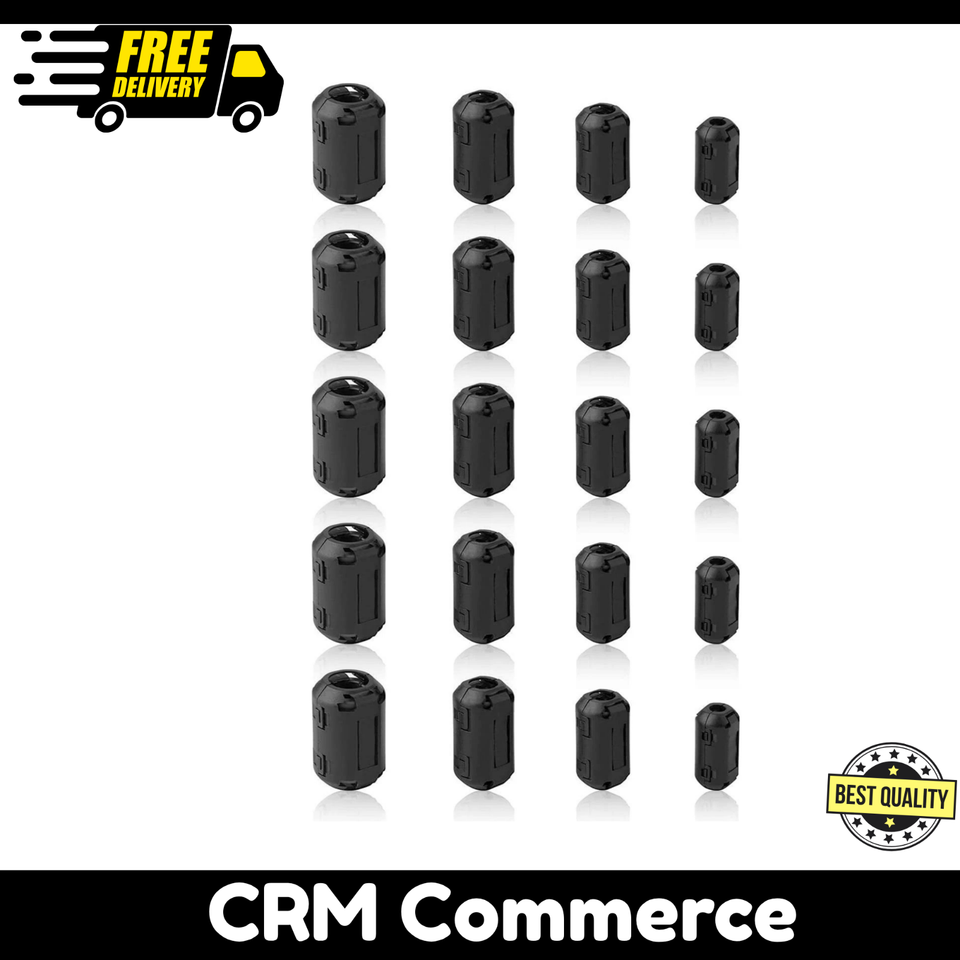 20 Pack Ferrite Chokes Bead Ring Core RFI EMI Noise Suppressor Filter ...