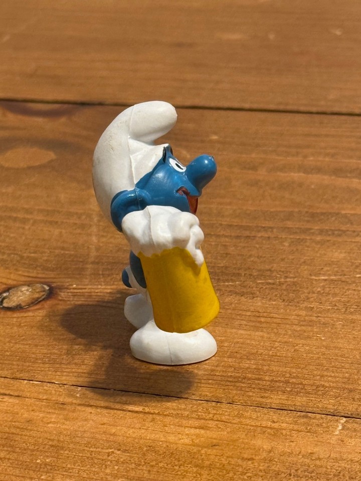 Vintage SMURFS Peyo Schleich PVC Figure Toy 1979 Hong Kong Beer ...