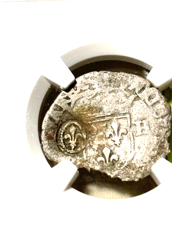 FRANCE FRENCH 1640 COLONIES 15 DENIERS LIS C/S NGC FINE DETAILS C/S XF ...