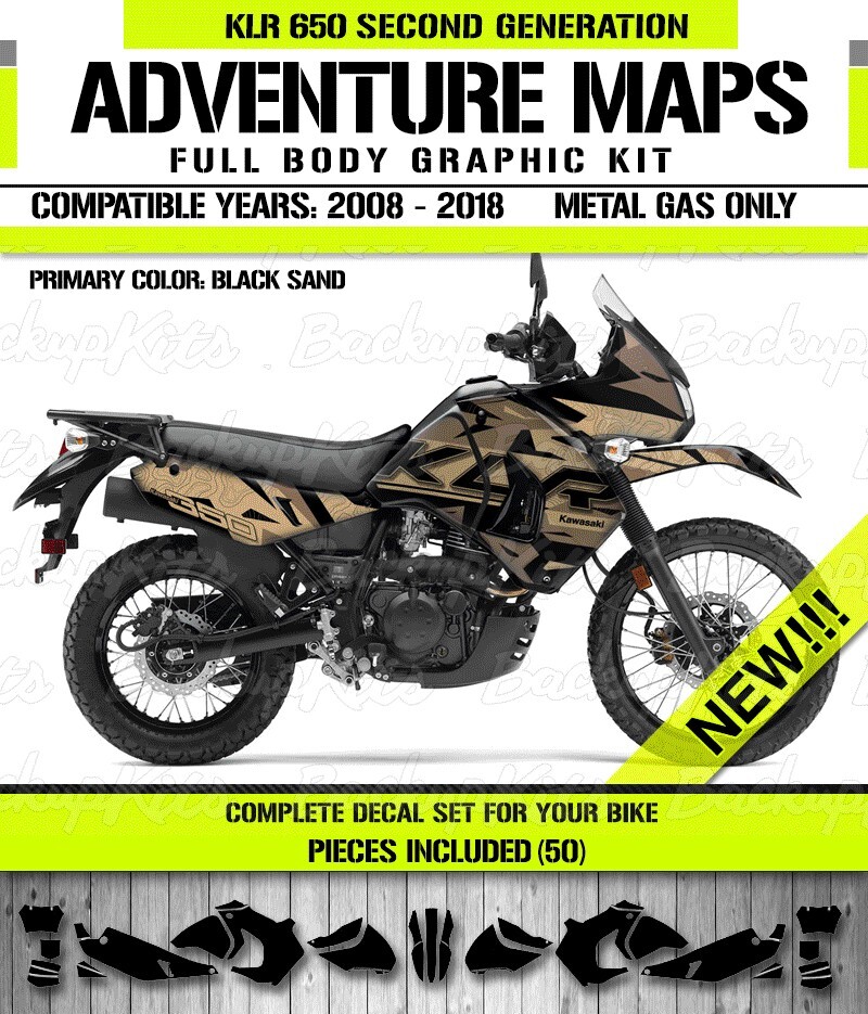 KLR650 KAWASAKI FULL GRAPHIC KIT STICKERS ADVENTURE 2025 FIT 2008 ...
