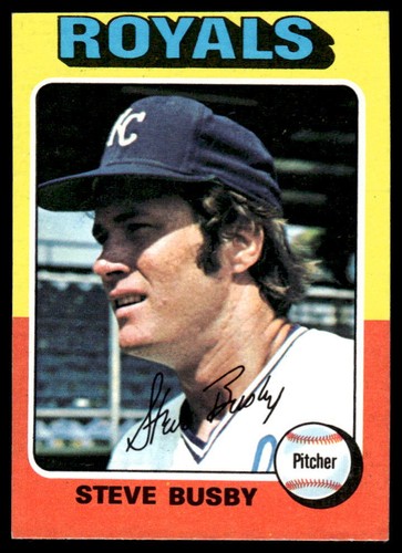 1975 Topps Mini #120 Steve Busby Baseball Kansas City Royals | eBay