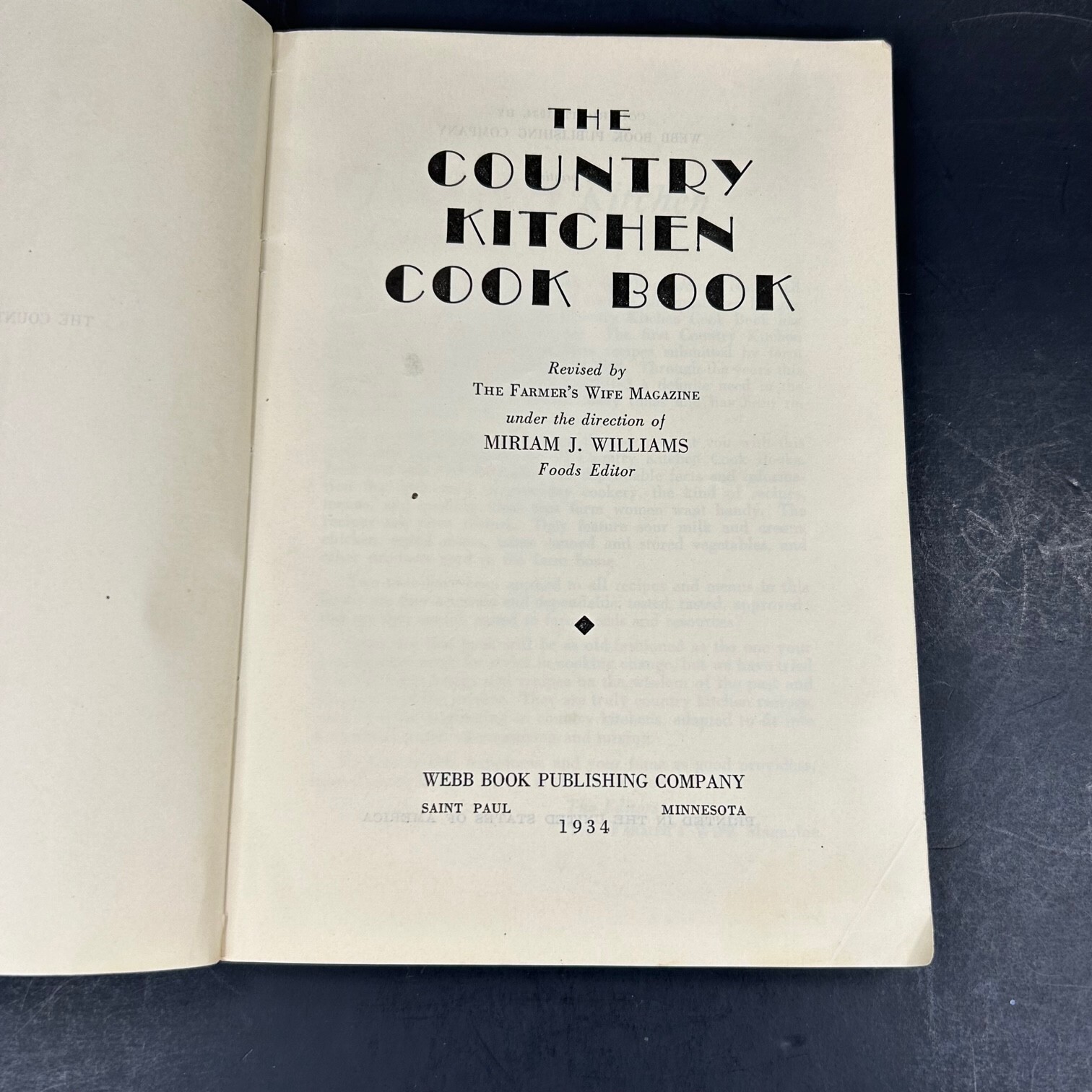 Country Kitchen Cookbook 1934 Minnesota Farmers Wife Magazine | eBay