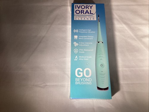 IVORY ORAL Ultrasonic Tooth Cleaner GO BEYOND BRUSHING Teal New Sealed ...