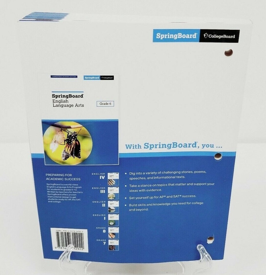 CollegeBoard SpringBoard English Language Arts Grade 6 Student Edition ...
