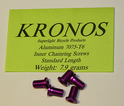 Kronos Aluminum Alloy Inner Chainring Bolts Purple (13.5 mm long) - 5 ...