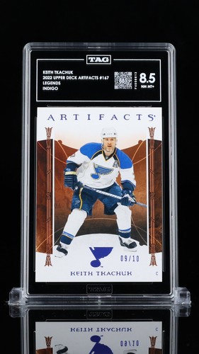 2022-2023 UD Artifacts Legends Indigo Keith Tkachuk 9/10 TAG 8.5 COLOR ...