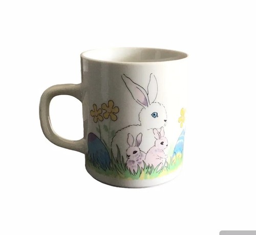 Easter Bunny Rabbits Eggs Flowers Coffee Tea Mug | eBay
