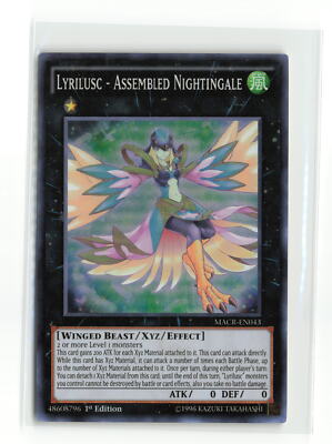 LYRILUSC ASSEMBLED NIGHTINGALE MACR-EN043 1ST EDITION SUPER RARE YUGIOH ...