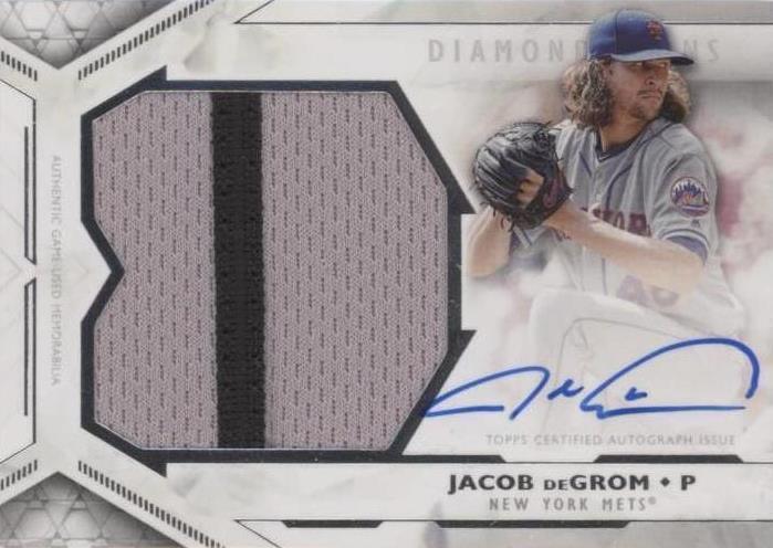 2018 Topps Diamond Icons - Jumbo Patch Autograph Relics Jacob deGrom # ...