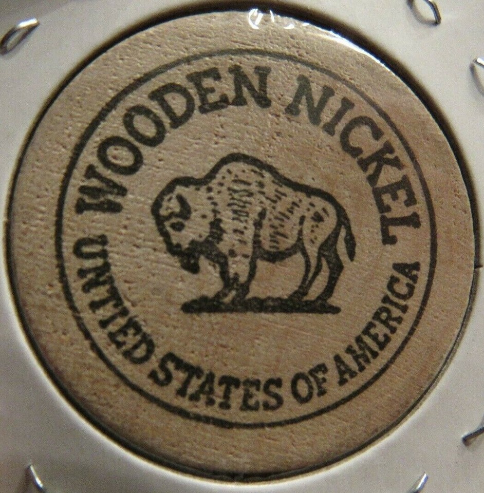 Vintage Bert's Wooden Nickel East Moline, IL Wooden Nickel - Token ...