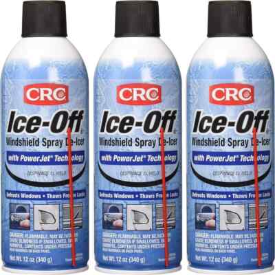3 Pack!!!! Windshield Spray De Icer CRC 05346 Ice Off Spray 12Oz | eBay