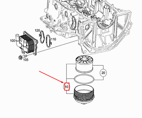 Filtre à huile moteur MERCEDES-BENZ A W177 A2811800010 NEUF ORIGINE | eBay