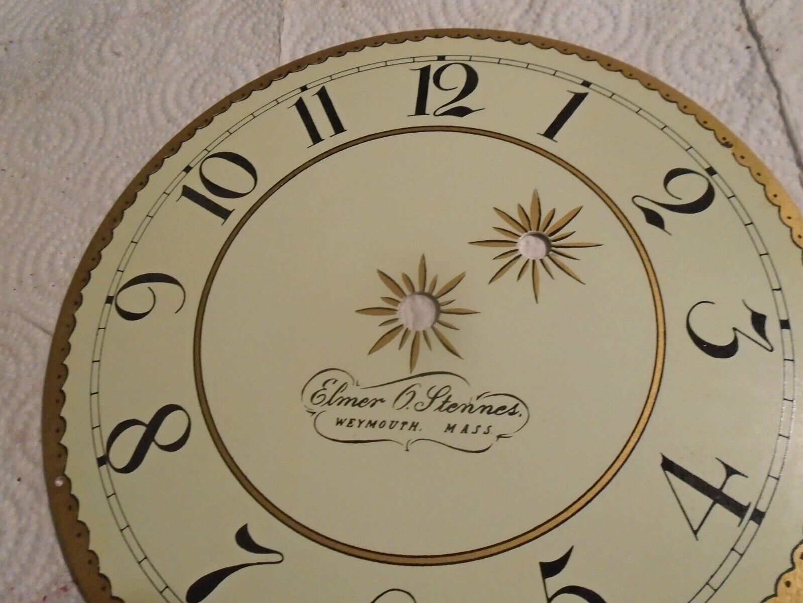 Original-NOS-Elmer Stennes-Girandole Clock Dial-Ca.1950s-#V498 | eBay