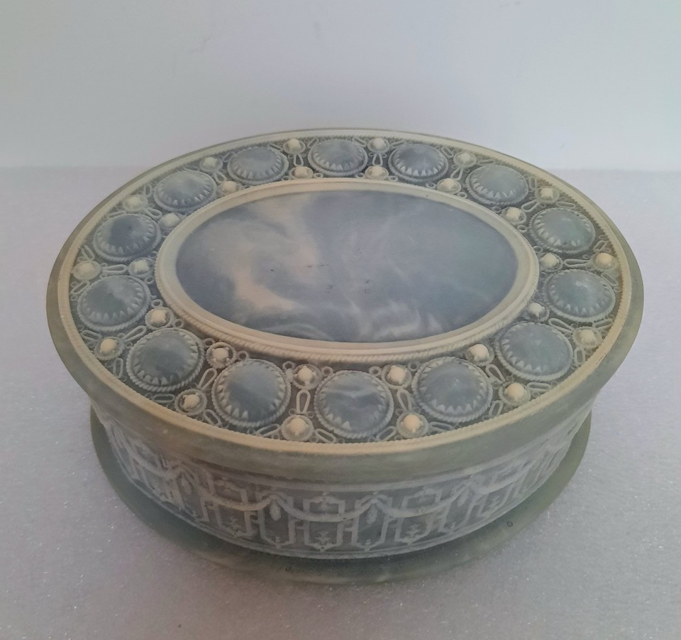 Vintage Genuine Incolay Stone Jewelry Trinket Box Hinged Lid | eBay