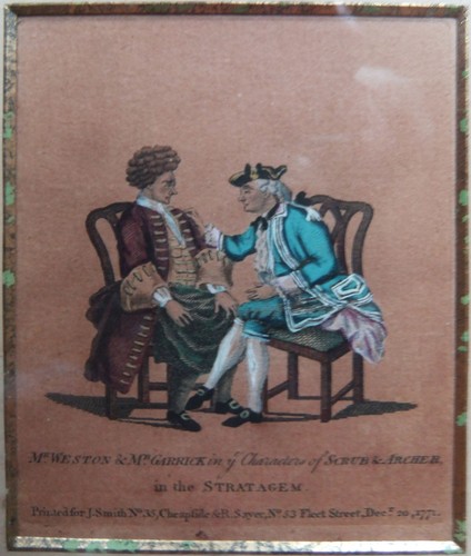 "Great Roscius" David Garrick theatrical group of antique engravings by ...