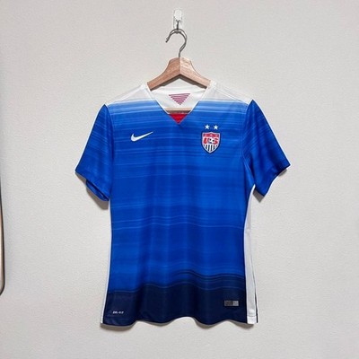 Nike Team Usa Blue Athletic Soccer Jersey Kit Womens Size Large US Fifa ...