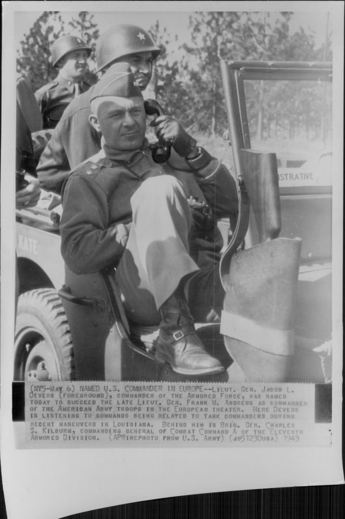 1943 US Commander Lt Gen Jacob Devers in Europe Wire Photo | eBay