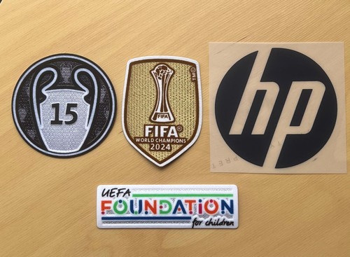 UEFA Champions League 2024 Winners 15 hp Sponsor Patch Badge Real ...