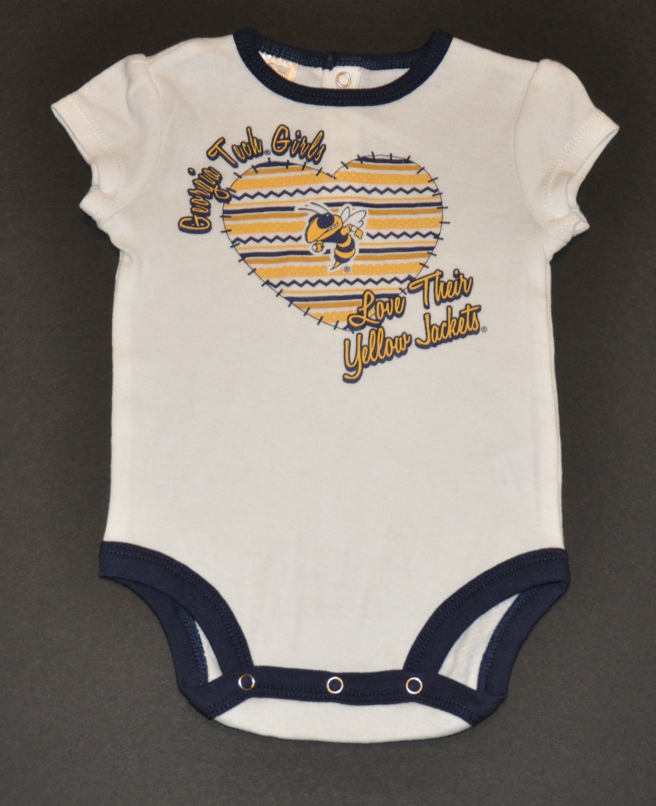 Georgia Tech Yellow Jackets Girls Infant Bodysuit Baby Romper Creeper ...
