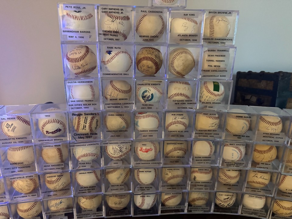 Autographed Baseballs, 72 baseballs, all in cases, selling entire ...