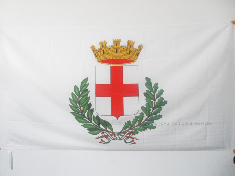 CITY OF MILAN COAT OF ARMS FLAG 3' x 5' for a pole - MILANO FLAGS 90 x ...