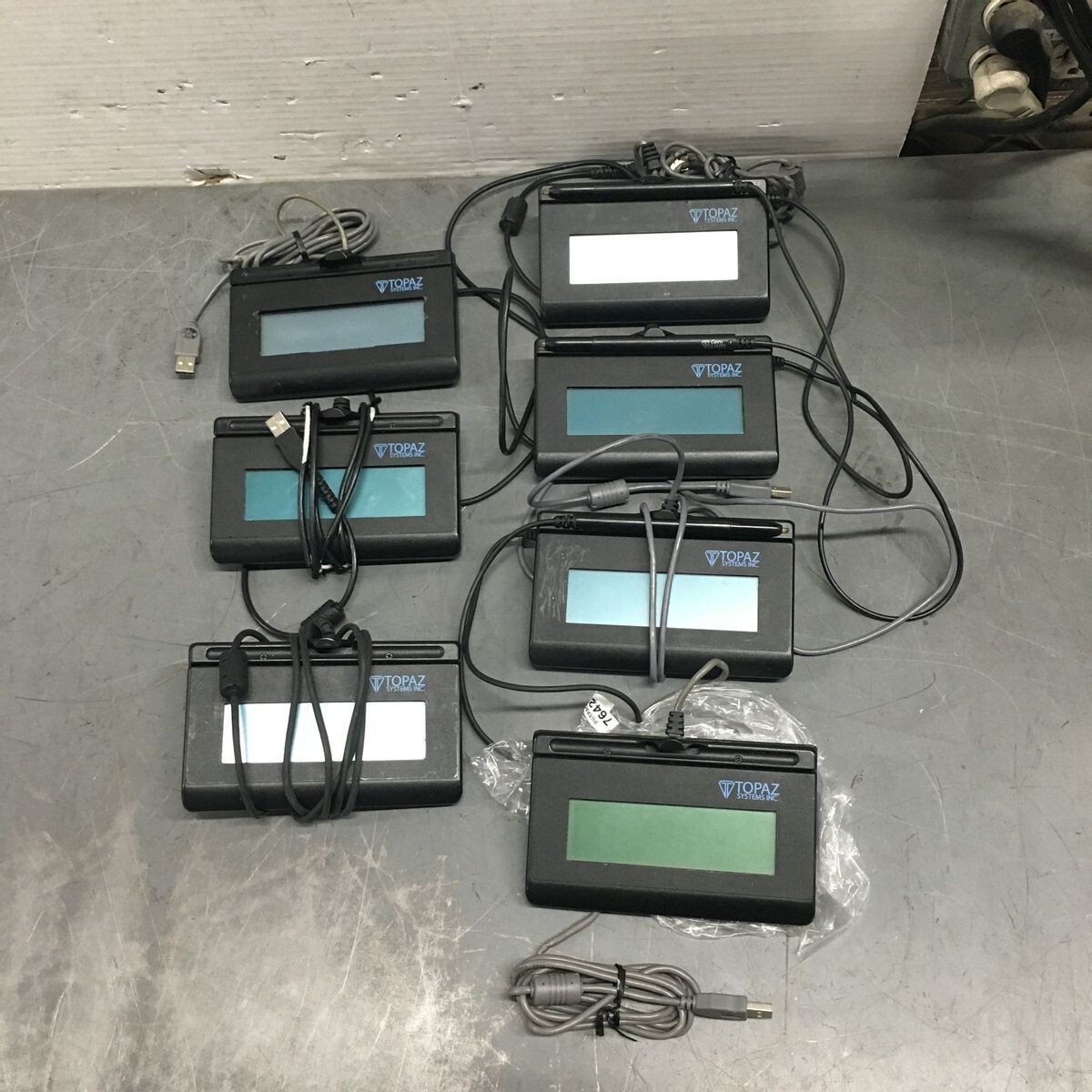LOT of 7 Topaz SignatureGem Signature Capture Pad 1x5 USB T-LBK462-BSB ...