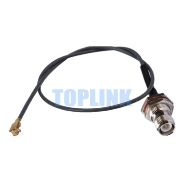 IPX U.FL to RP-TNC Female (Male Pin) Bulkhead Pigtail 1.13mm Cable 15cm ...