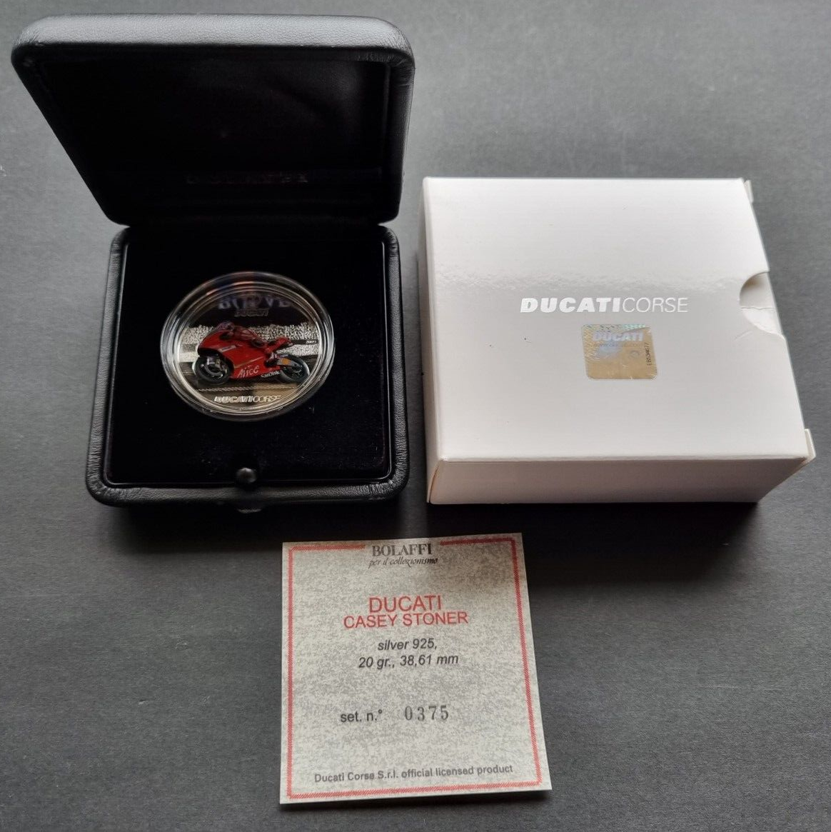 2009 $5 PALAU DUCATI CASEY STONER SILVER COIN NUMBERED 375 | eBay