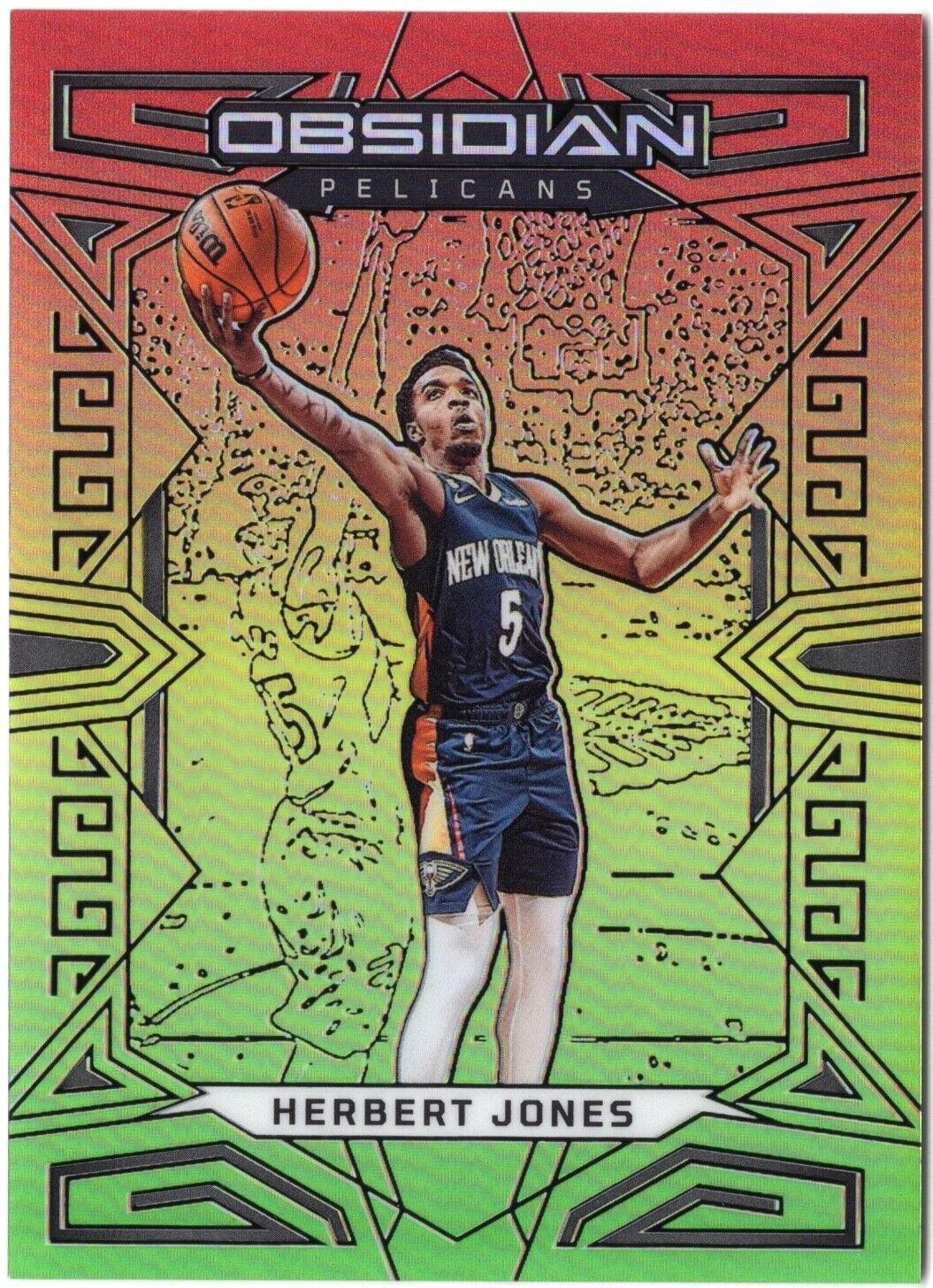 2022-23 Panini Obsidian - Herbert Jones #74 Electric Etch Red Yellow ...