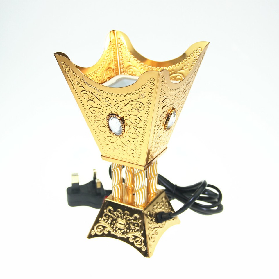 Arabian Incense Bakhoor Oud Burner Bakur Electric Metal Mabkhara Home ...