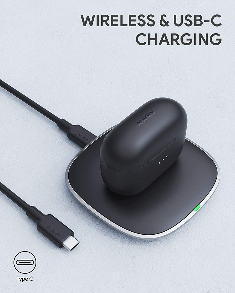 AUKEY True Wireless Earbuds, Bluetooth 5 Headphones with Wireless ...