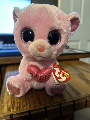 Ty Beanie Boos - PARIS the Bear (Pink Version)(EXCLUSIVE)(6 Inch) NEW ...