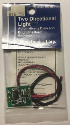 Miniatronics HO/O Two Directional Red Warning Light w/ 18" Wire #100 ...