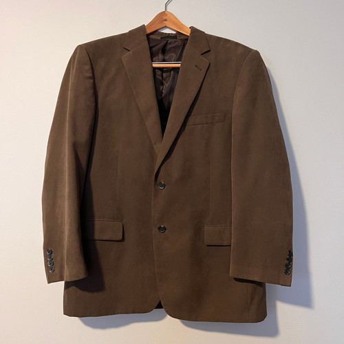 Andrew Fezza 44R Brown Classic Blazer Sport Coat Suit Jacket Business ...