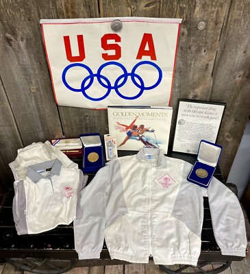 COOL 1984 LA Olympics Memorabilia Lot Levi’s Staff Uniform Jacket Top ...