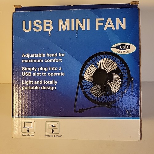Desk Table Mini Fan Personal USB Small Quiet Metal Mini Portable 4 ...