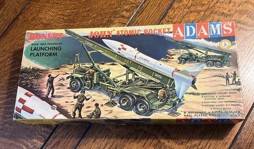Vintage Adams Honest John Atomic Rocket & Launching Platform Model Kit ...