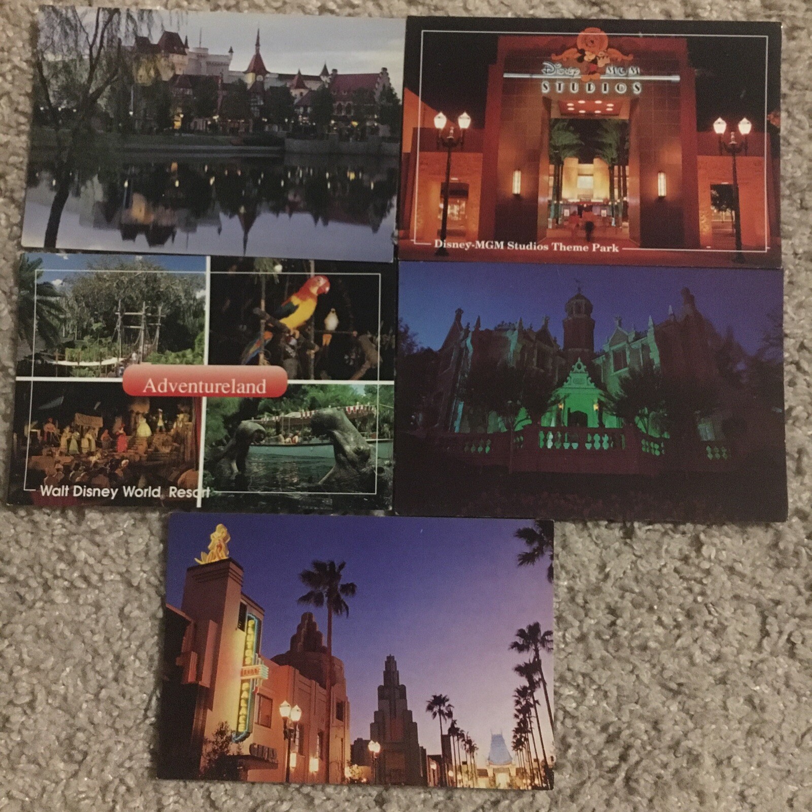 5 Vintage Walt Disney Postcards Disneyland Epcot MGM Unused Lot 10 | eBay