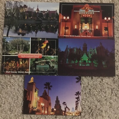 5 Vintage Walt Disney Postcards Disneyland Epcot MGM Unused Lot 10 | eBay