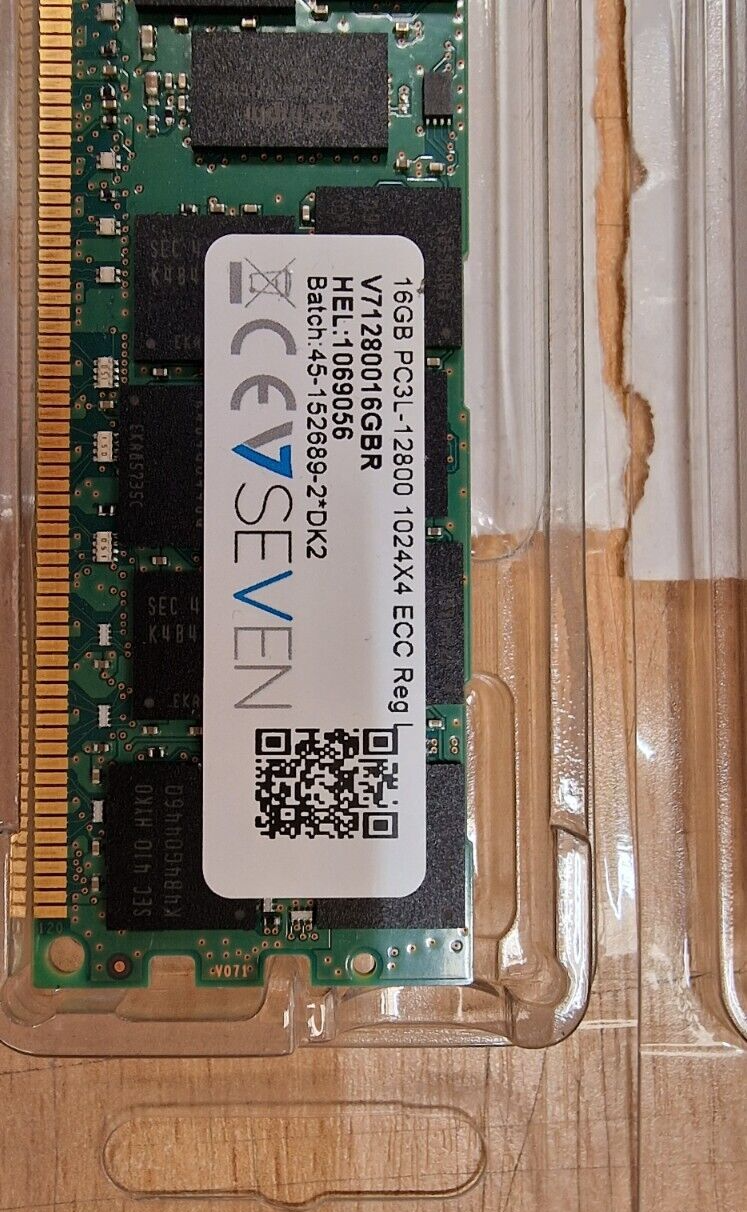 VSeven (Samsung) 32GB (2x16GB Kit) ECC PC3L-12800 (DDR3-1600) - Server ...