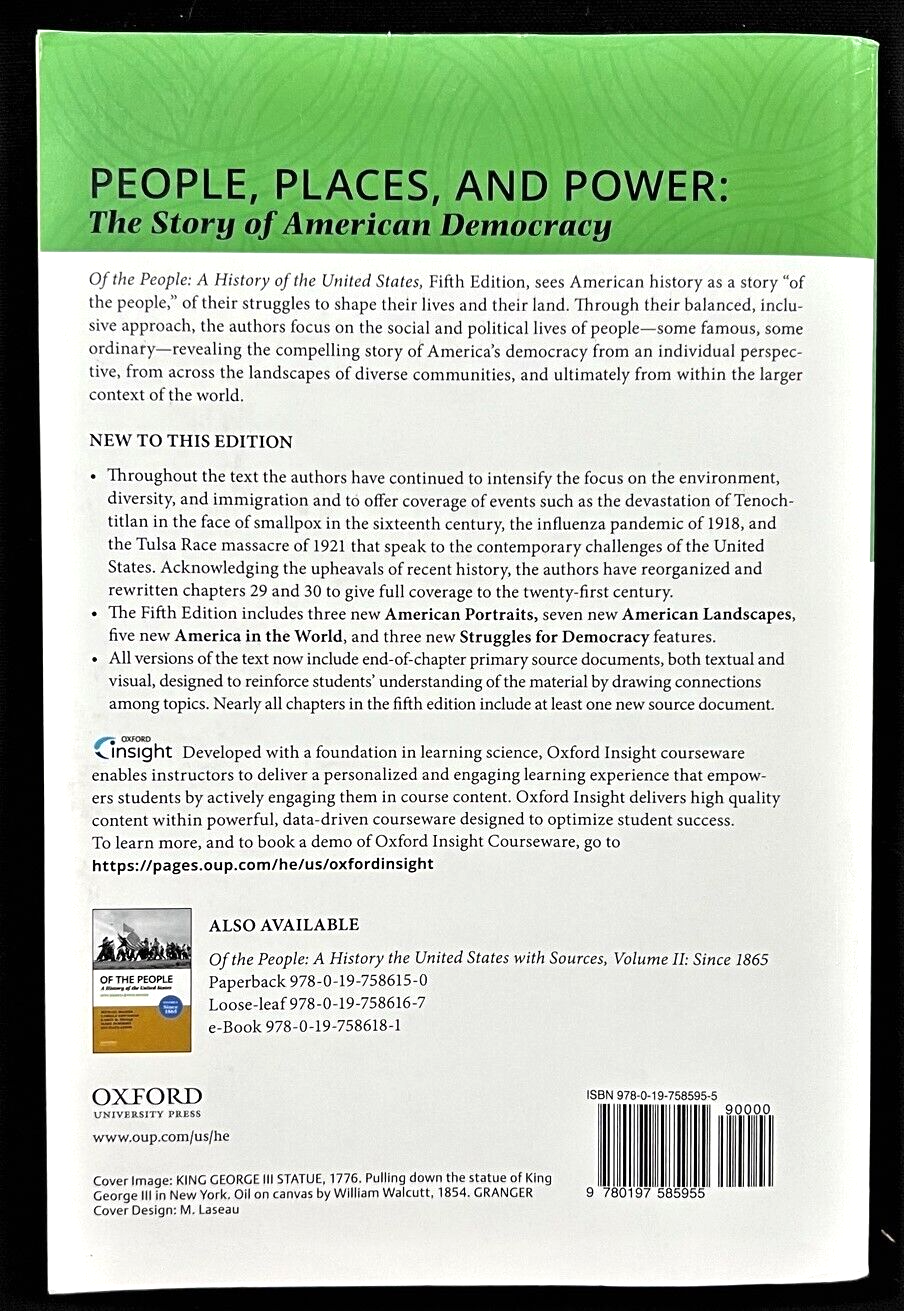 Of the People : Volume I: to 1877 with Sources by Camilla Townsend, Jan ...