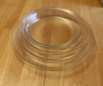 Vintage Pyrex 8,9,10,11" Pie Dish Round Plates set Made in USA #208.209 ...