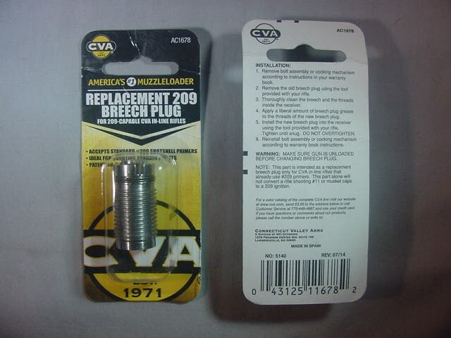 CVA® 209 Breech Plug - Buckhorn, Firebolt, Staghorn - AC1678 ...