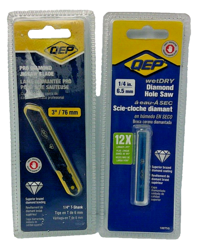 NEW Mixed Lot QEP 1/4"WetDry Diamond hole saw bit, 3" Pro Diamond ...