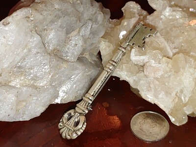 Unmarked Silver Old Style Master Skeleton Key Pin or Brooch | eBay