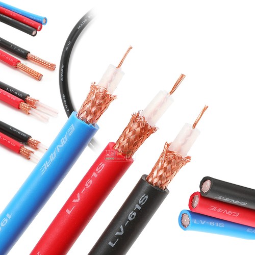 BLACK/BLUE/RED HD-SDI SATELLITE FREESAT DIGITAL TV AERIAL COAX CABLE ...